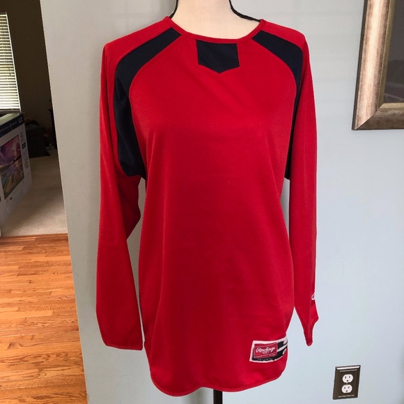 Rawlings | Shirts | Rawlings Baseball Jersey Red And Navy | Poshmark